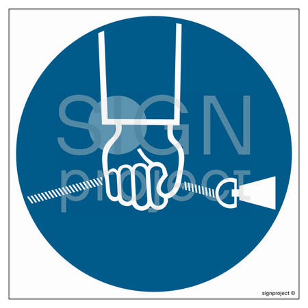 GK010 Pull the cord to stop the machine 10 x 10 cm \ KN - folia ...