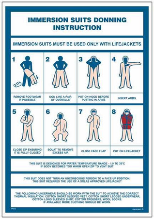 Immerion suits donning instruction 31,5 x 45 cm \ TS - płyta TD ...