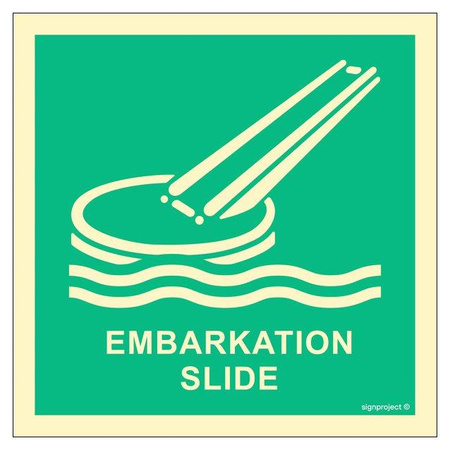 FB012 Embarkation slide 15 x 15 cm \ TS - płyta TD fotoluminescencyjna ...