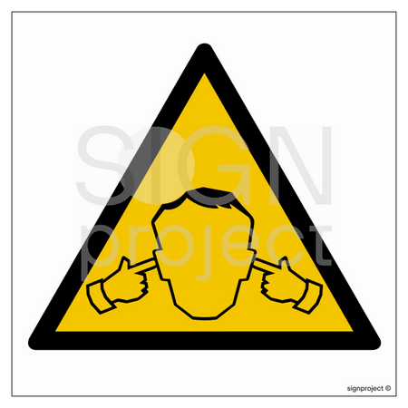 GE014 Attention! Noise 10 x 10 cm \ FN - folia samoprzylepna | SAFETY ...