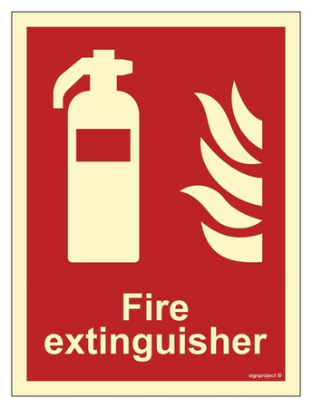 FA099 Fire extinguisher | Maritime Marks \ Fire signs - Resolution A654 ...