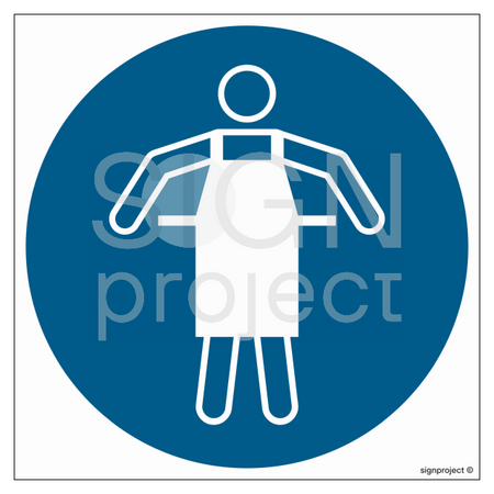 GJ026 Order to wear a protective apron 20 x 20 cm \ FS - folia ...