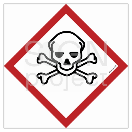 LD006 Very toxic - sheet of 30 stickers 3,5 x 3,5 cm \ FN - folia ...