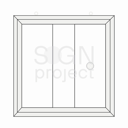 EC001 Gray frame suspended horizontally 10 x 10 cm \ VS - profil z ...