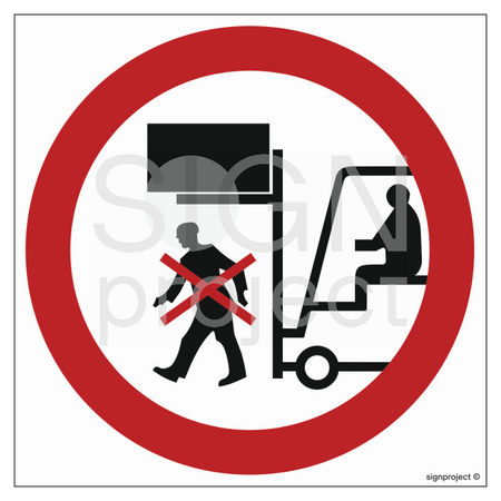 GB036 No standing under load 20 x 20 cm \ KS - folia podłogowa ...