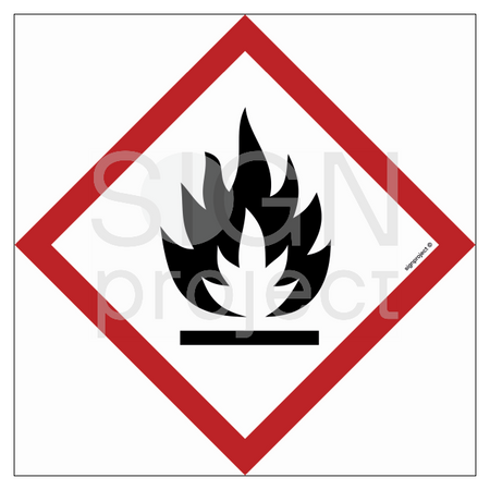 LD002 Flammable - sheet of 30 stickers 3,5 x 3,5 cm \ FN - folia ...