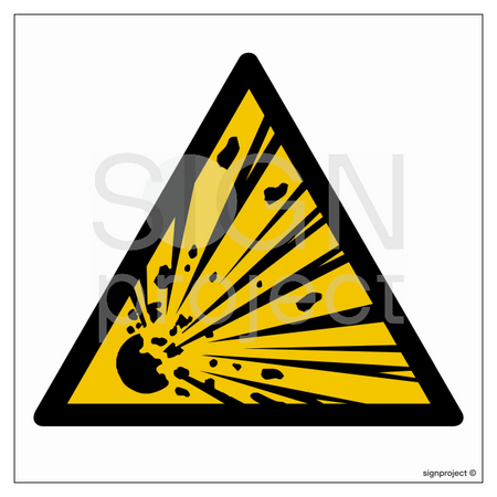 GD002 Explosion hazard warning 20 x 20 cm \ TS - płyta TD ...