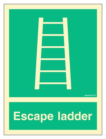 FB088 Escape ladder 15 x 20 cm \ TS - płyta TD fotoluminescencyjna ...