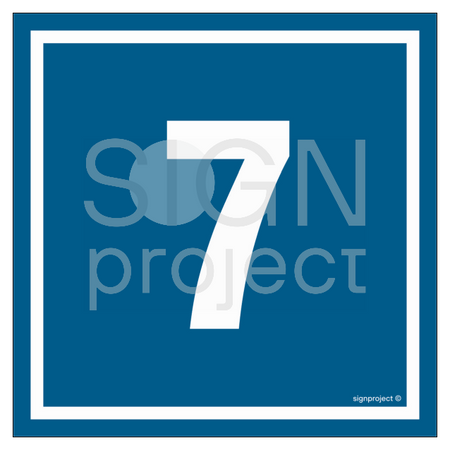 PA407 Number 7 10 x 10 cm \ FN - folia samoprzylepna | Information ...