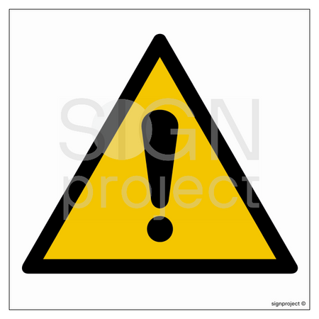 GD001 General warning sign 10 x 10 cm \ PN - Płyta 1mm | SAFETY SIGNS ...
