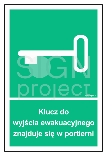 AC067 The emergency exit key is in the lodge 70 x 105 cm \ FS - folia ...