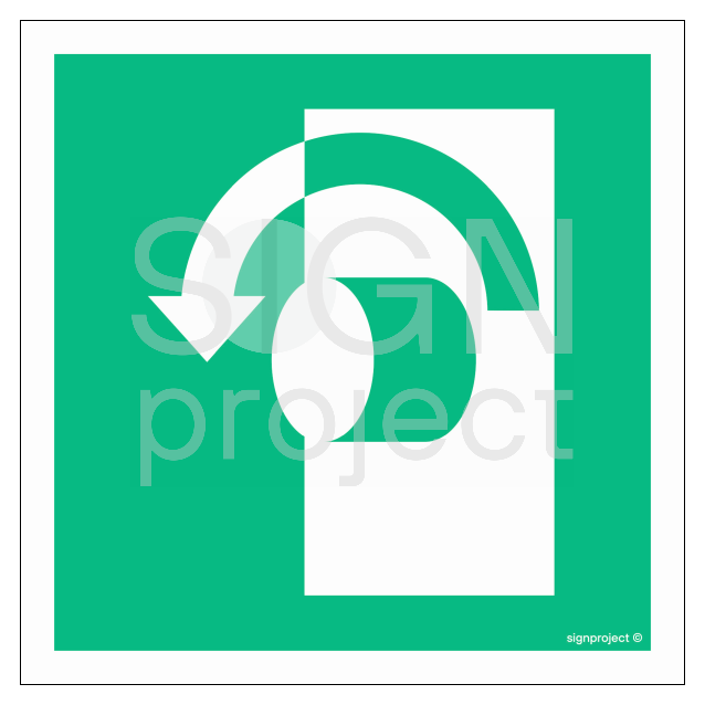 AE018 Turn left to open 20 x 20 cm \ KS - folia podłogowa ...