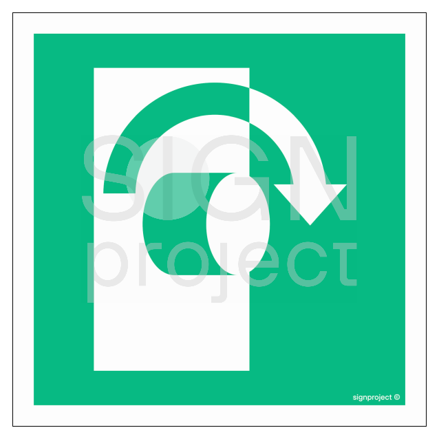 AE019 Turn right to open 20 x 20 cm \ TS - płyta TD fotoluminescencyjna ...
