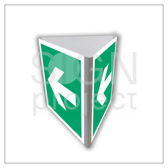 AE805 Escape route direction (3D wall) 35 x 35 cm \ PN - płyta sztywna ...