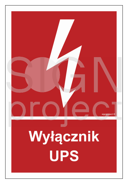 BC048 UPS circuit breaker 25 x 37 cm \ KS - folia podłogowa ...