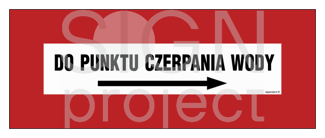 BC119 Right to water intake point 36 x 14 cm \ FN - folia samoprzylepna ...