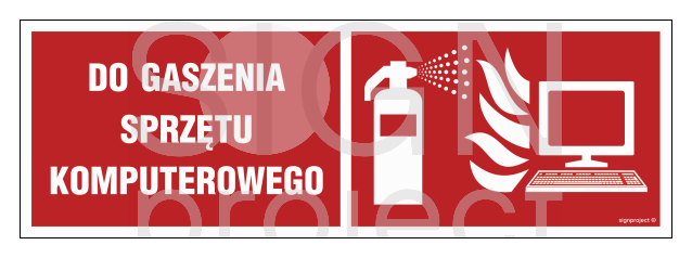 BC136 Fire extinguisher for extinguishing computer equipment 54 x 21 cm ...