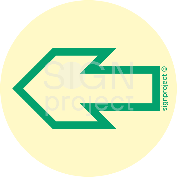 EB002 Evacuation ring with direction indication Ø 12 cm - pack of 10 Ø ...