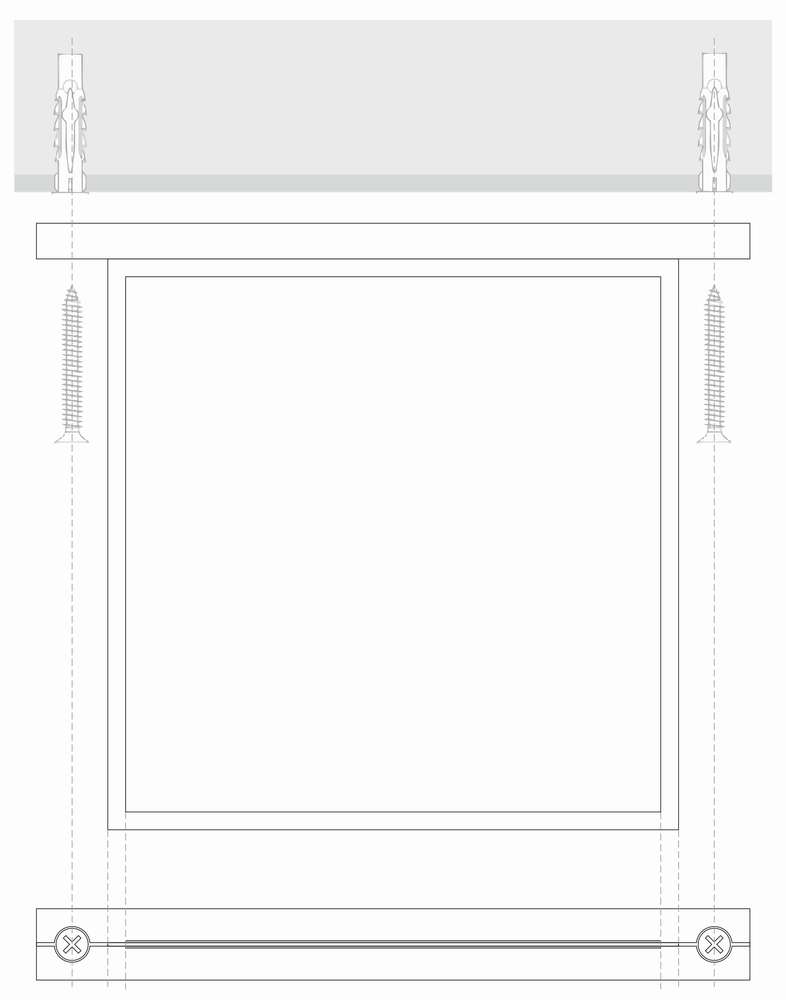 EM100 Flexible sign carrier (semaphore / ceiling) 15 x 15 cm \ PN ...