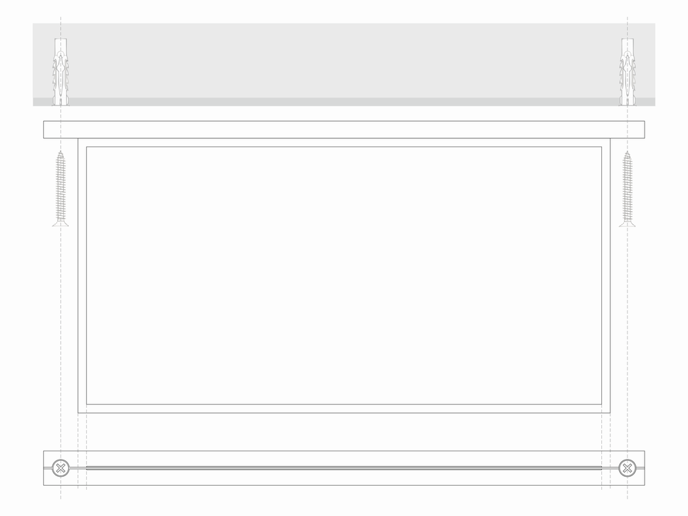 EM102 Flexible sign carrier (under-ceiling) 20 x 10 cm \ PN - płyta ...