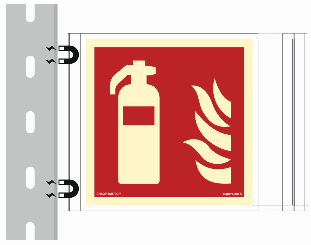 EM103 Flexible sign carrier (magnetic) 30 x 30 cm \ PN - płyta sztywna ...