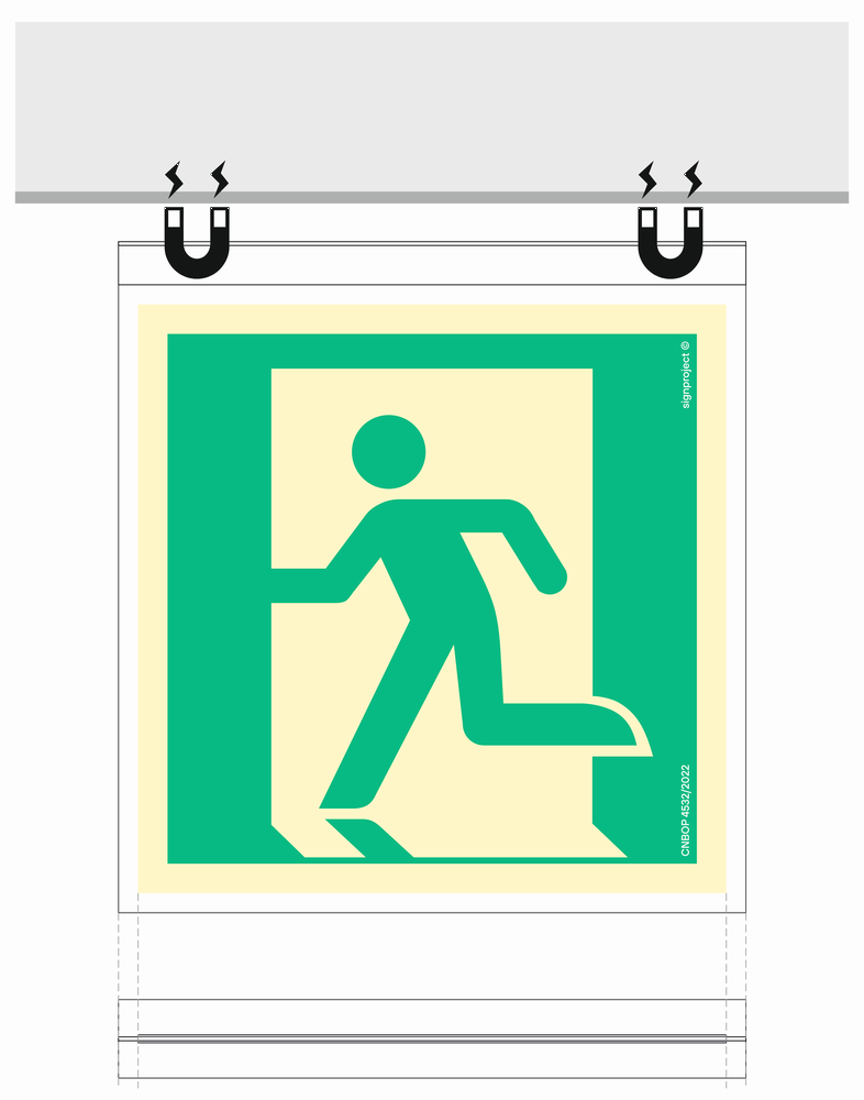 EM103 Flexible sign carrier (magnetic) 35 x 35 cm \ PN - płyta sztywna ...