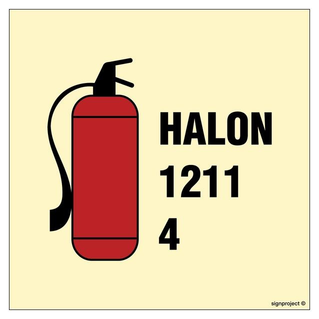FA081 4kg Halon 1211 fire extinguisher 20 x 20 cm \ TS - płyta TD ...