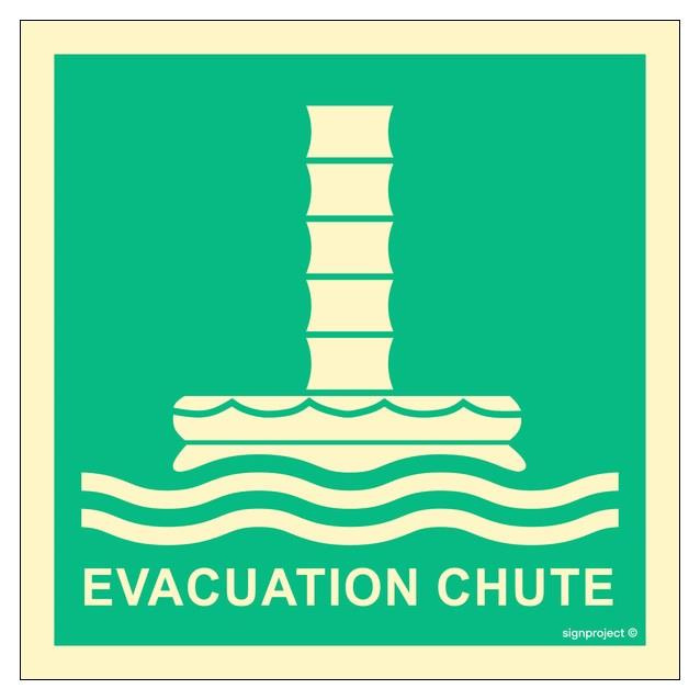 FB052 Evacuation chute 25 x 25 cm \ TS - płyta TD fotoluminescencyjna ...