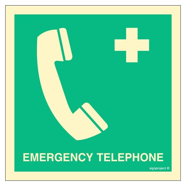 FB077 Emergency telephone 10 x 10 cm \ TS - płyta TD ...