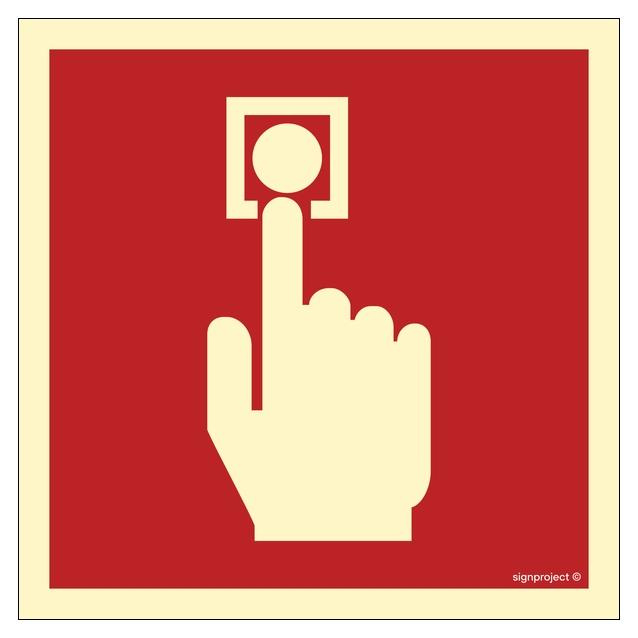 FE120 Manually operated call point 25 x 25 cm \ TS - płyta TD ...