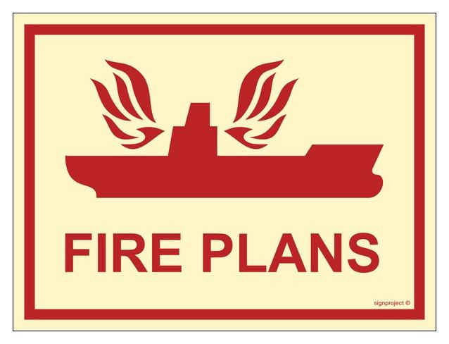 FE159 Fire plans 30 x 22,5 cm \ TS - płyta TD fotoluminescencyjna ...