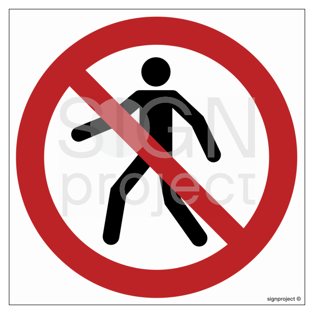 GA004 No passage - sheet of 12 stickers 5 x 5 cm \ FS - folia ...