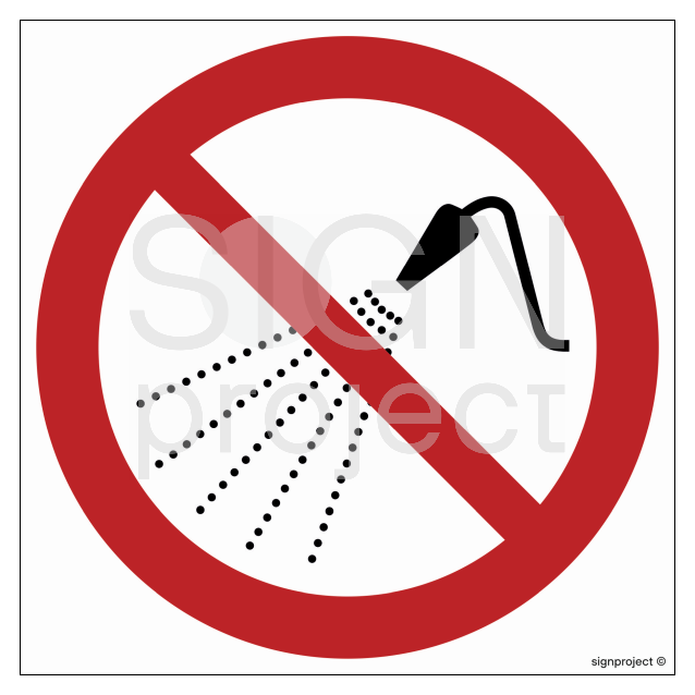 GA016 Do not splash water - sheet of 12 stickers 5 x 5 cm \ FS - folia ...