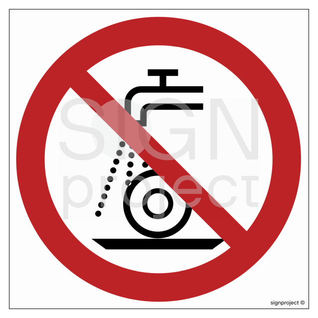 GA033 Wet grinding prohibited 35 x 35 cm \ PN - płyta sztywna 1mm ...