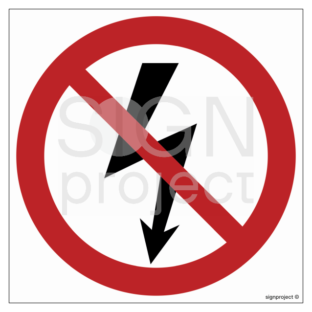 GB005 Do not turn on electrical devices 25 x 25 cm \ TS - płyta TD ...