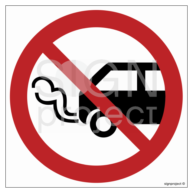 GB006 Do not leave internal combustion engines running 15 x 15 cm \ PS ...