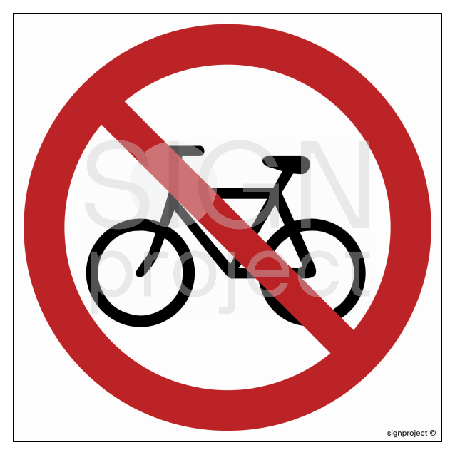 GB021 No entry by bike - sheet of 12 stickers 5 x 5 cm \ FN - folia ...