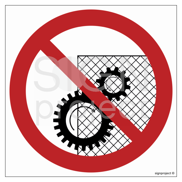 GB025 Do not remove covers during operation - sheet of 12 stickers 5 x ...