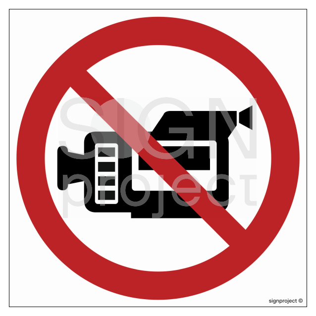 GB032 Filming prohibited 25 x 25 cm \ FN - folia samoprzylepna | SAFETY ...