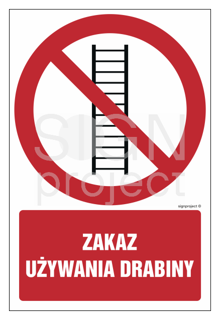 GC009 No ladder 25 x 37,5 cm \ KN - folia podłogowa | SAFETY SIGNS ...