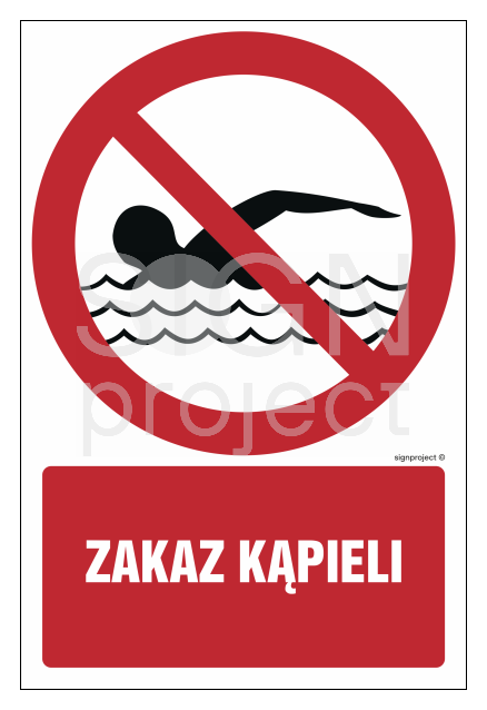 GC055 No Bathing - sheet of 9 stickers 5 x 7,5 cm \ FS - folia ...