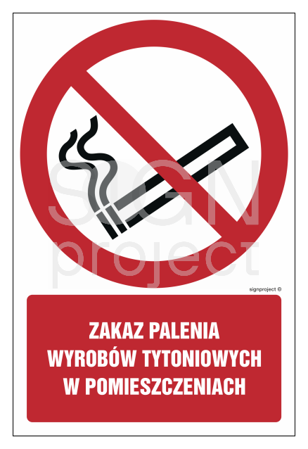 GC088 No smoking indoors 20 x 30 cm \ KN - folia podłogowa | SAFETY ...