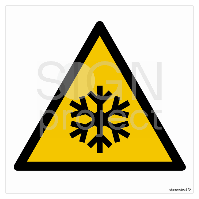 GD010 Low temperature/freezing conditions warning 15 x 15 cm \ PN ...