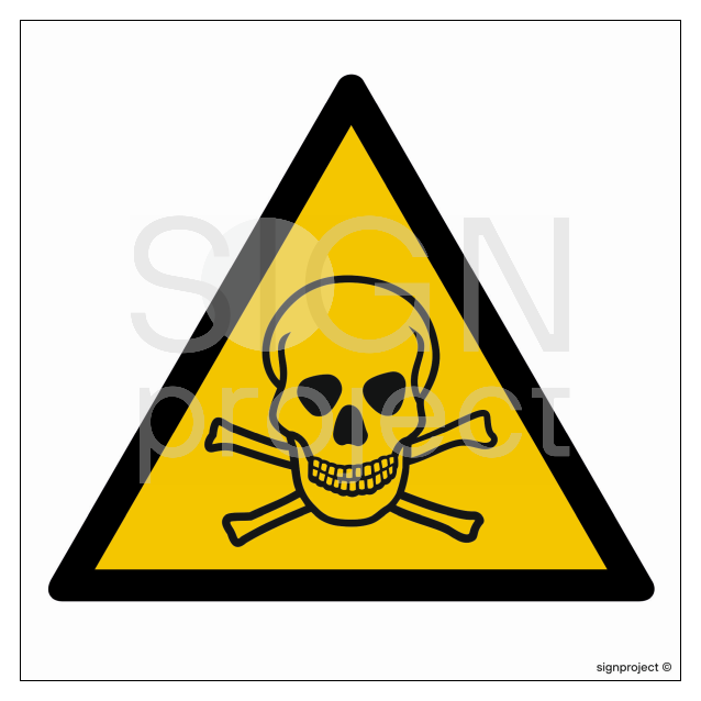 GD016 Toxic Materials Warning 20 x 20 cm \ TS - płyta TD ...