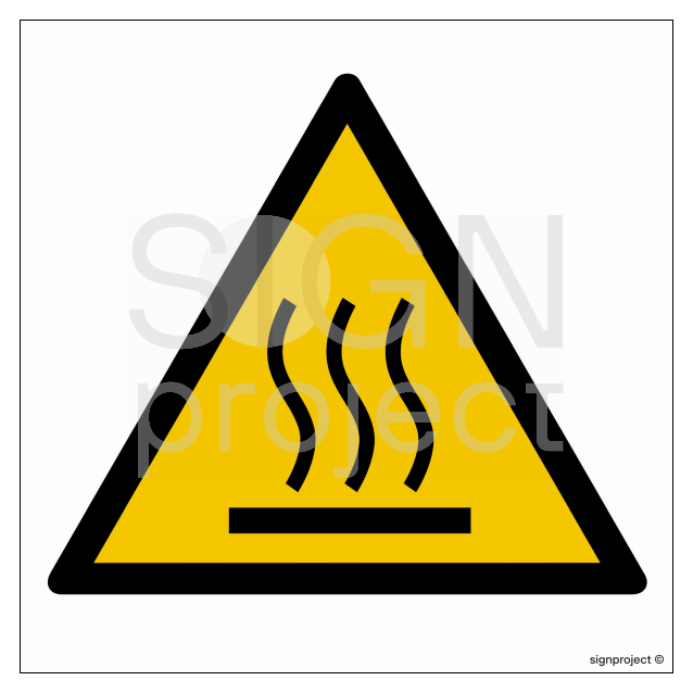 GD017 Hot surface warning 20 x 20 cm \ KS - folia podłogowa ...