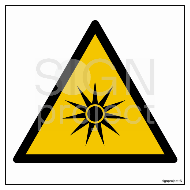 GD027 Optical Radiation Warning 35 x 35 cm \ FN - folia samoprzylepna ...