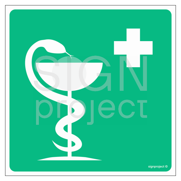 GH002 First aid kit - sheet of 12 stickers 5 x 5 cm \ FS - folia samoprzylepna ...