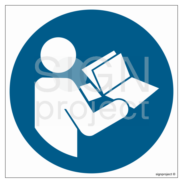 GJ002 Read the manual 20 x 20 cm \ PN - płyta sztywna 1mm | SAFETY ...