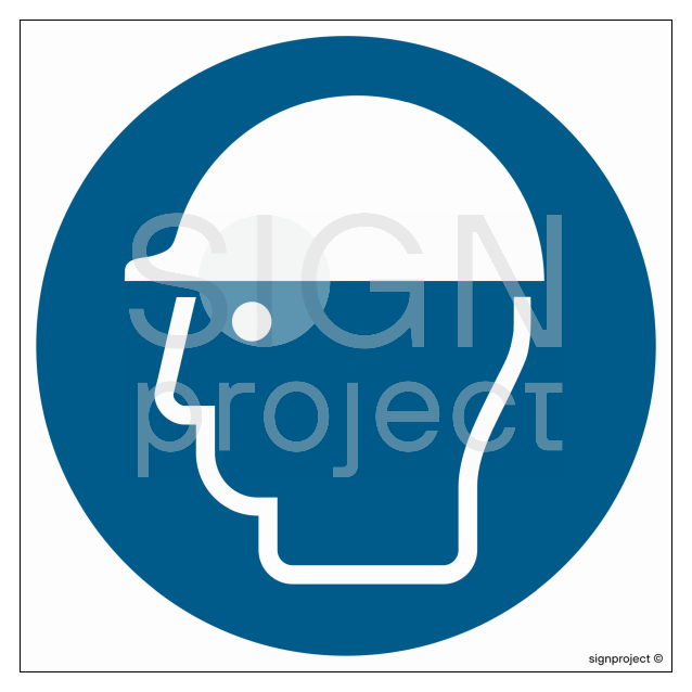 GJ014 Mandatory use of head protection 50 x 50 cm \ FN - folia ...
