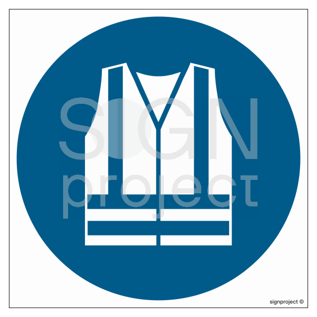 GJ015 Order to use a reflective vest 15 x 15 cm \ PS - płyta sztywna ...